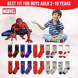 Marvel Spiderman Boys Socks, 10-Pack of Decorative Spiderman Toddler Socks, Amazing Legends Socks for Boys