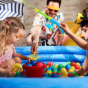 Trounistro 10 Pack Magnetic Fishing Toy Pole Magnet Fishing Rods Magnetic Fishing Game Fishing Poles for Boys and Girls