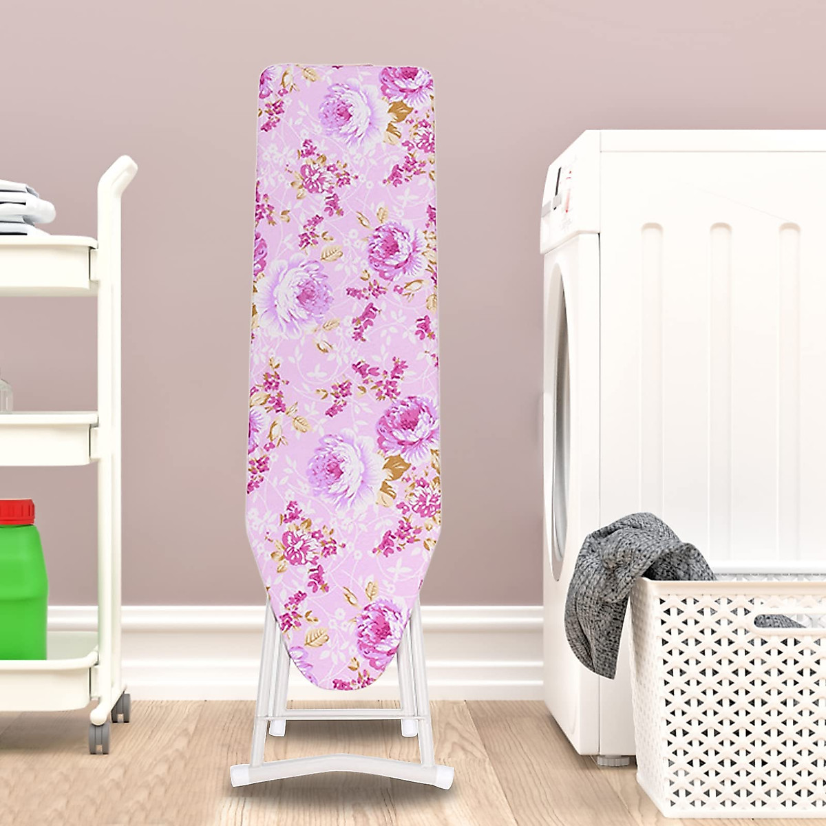 Ironing Board, Space Saver Ironing Board Full Size, Long Lasting Small Iron Board, Wear Resistant Folding Board for Home, Household, Office, Bathroom, Dorm, Compact