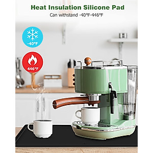 Under Sink Mat Waterproof 28"x22" Kitchen Cabinet Mat - Silicone Under Sink Liner Drip Tray with Drain Hole for The Kitchen, Bath, and Laundry Cabinets