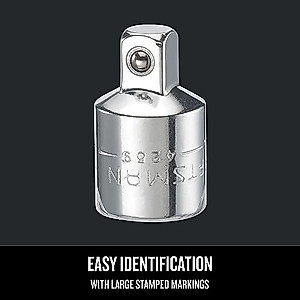 CRAFTSMAN 3/8" To 1/2" Socket Adapter, 1/2-Inch Drive, Female to Male (CMMT99222)