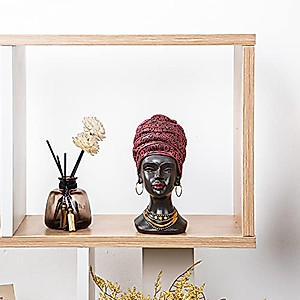 African Statue and Sculptures for Home Decorations, for Home Decor,African Figurines, for Living Room Women Statue Shelf Decor Accent