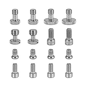 CAMVATE 1/4"-20 & 3/8"-16 & M5 Thread Screw Nuts Assortment Kit for DSLR Camera Cage Rig & Accessories Assembly (16 PCS) - 2777
