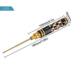 INJORA 4 PCs RC Hex Screw Driver Set, Allen Wrenches Sets 1.5mm 2.0mm 2.5mm 3.0mm Hexagon Head Screwdriver Wrenches, RC Car Repair Tool Kit for RC Model Car Boat Helicopter