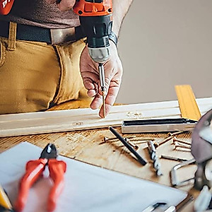 M3 Flat Head Wood Screws Assortment Fasteners Kit 420pcs,Phillips Drive Countersunk Head Self-Tapping Screws,Yellow Zinc Plated Finish,Contains 20pcs M6 Screw Anchors