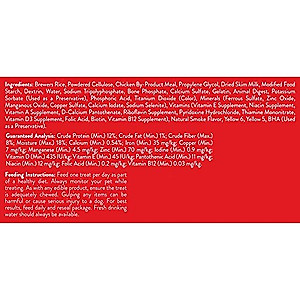 Milk-Bone Brushing Chews Daily Dental Dog Treats, Large, 25 Count