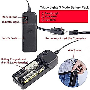 Scary Halloween Mask, LED Light up Mask Cosplay, Glowing in The Dark Costume with 3 Lighting Modes Who Am I Face Masks for Men Women Kids