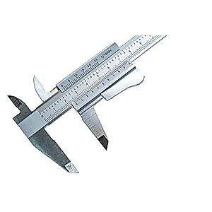 LLDSIMEX Self-Locking Auto Clamp Stainless Steel Vernier Caliper 0-6 Inch/0-150mm Manual Caliper 0.001"/0.02mm High Precison Caliper