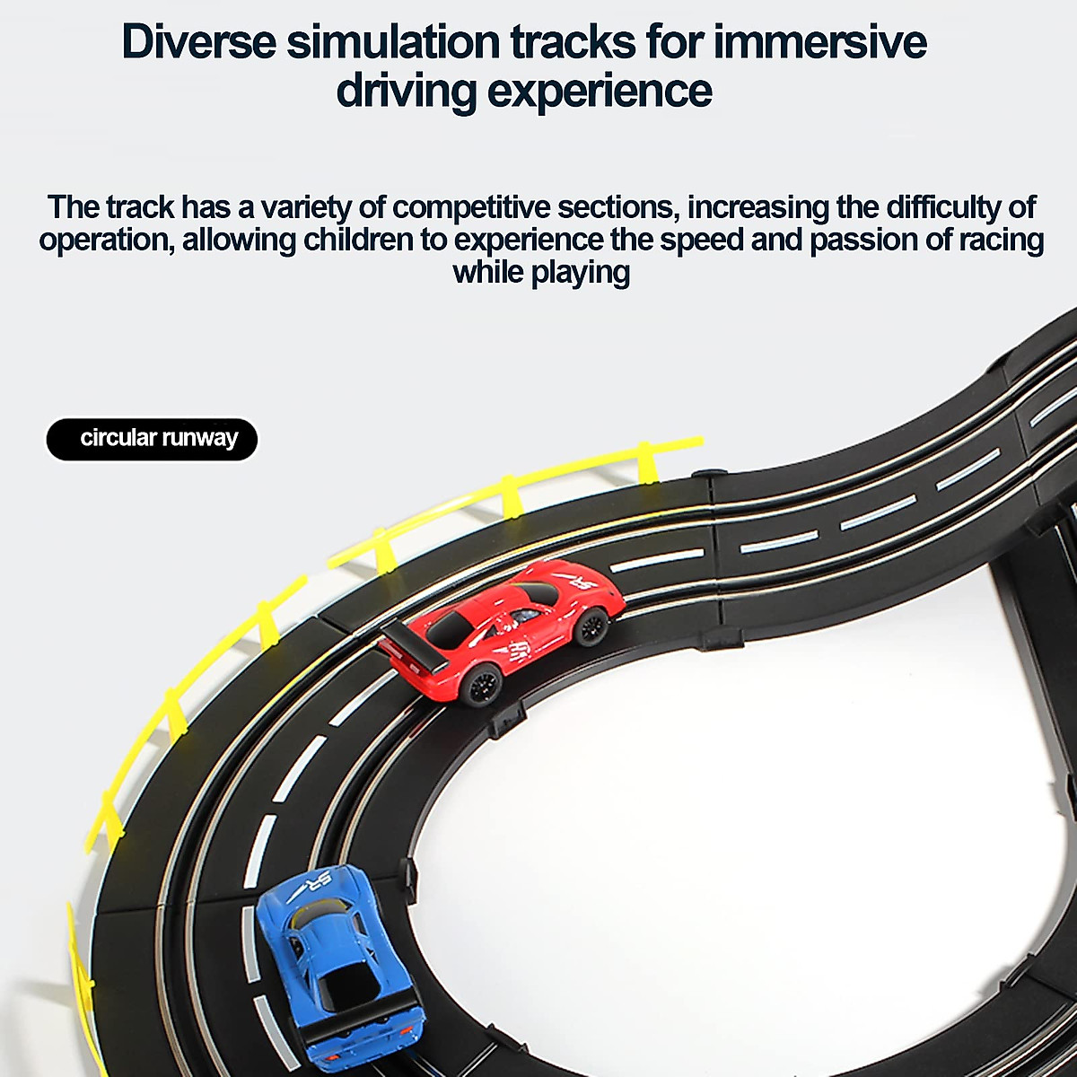 Electric Racing Tracks 11.8M Track Analog Slot Car Race Track Set Electric Track Racing for Boys 8-16 Years Old Gifts