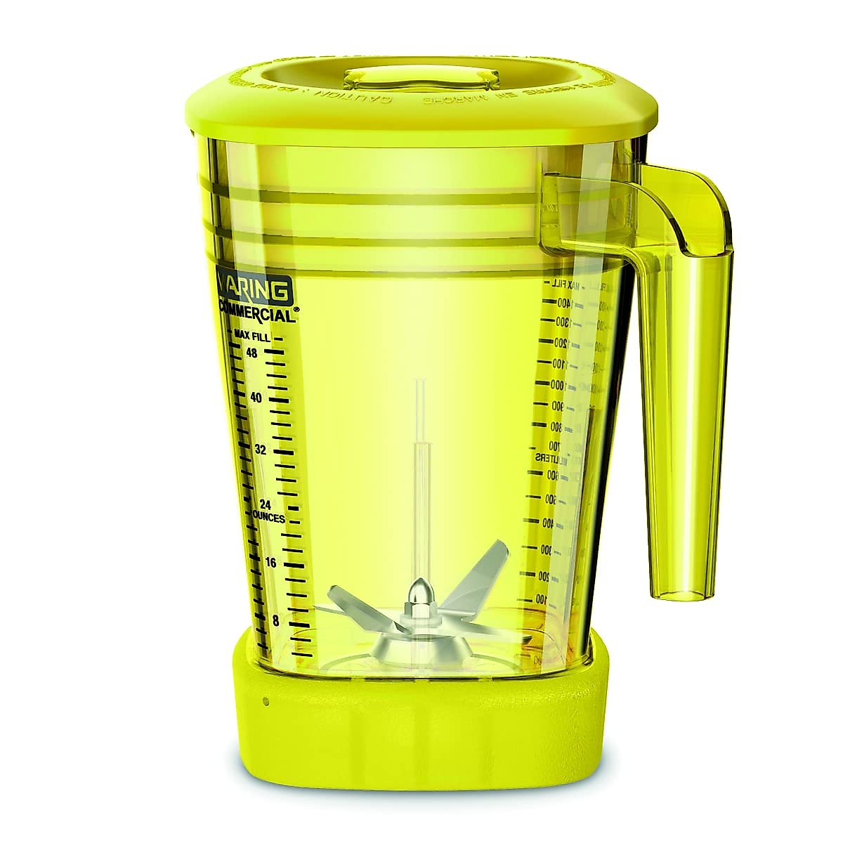 Waring Commercial CAC95-03 64 oz Yellow Copolyester Container Complete. Container is stackable for convenient spacesaving storage.