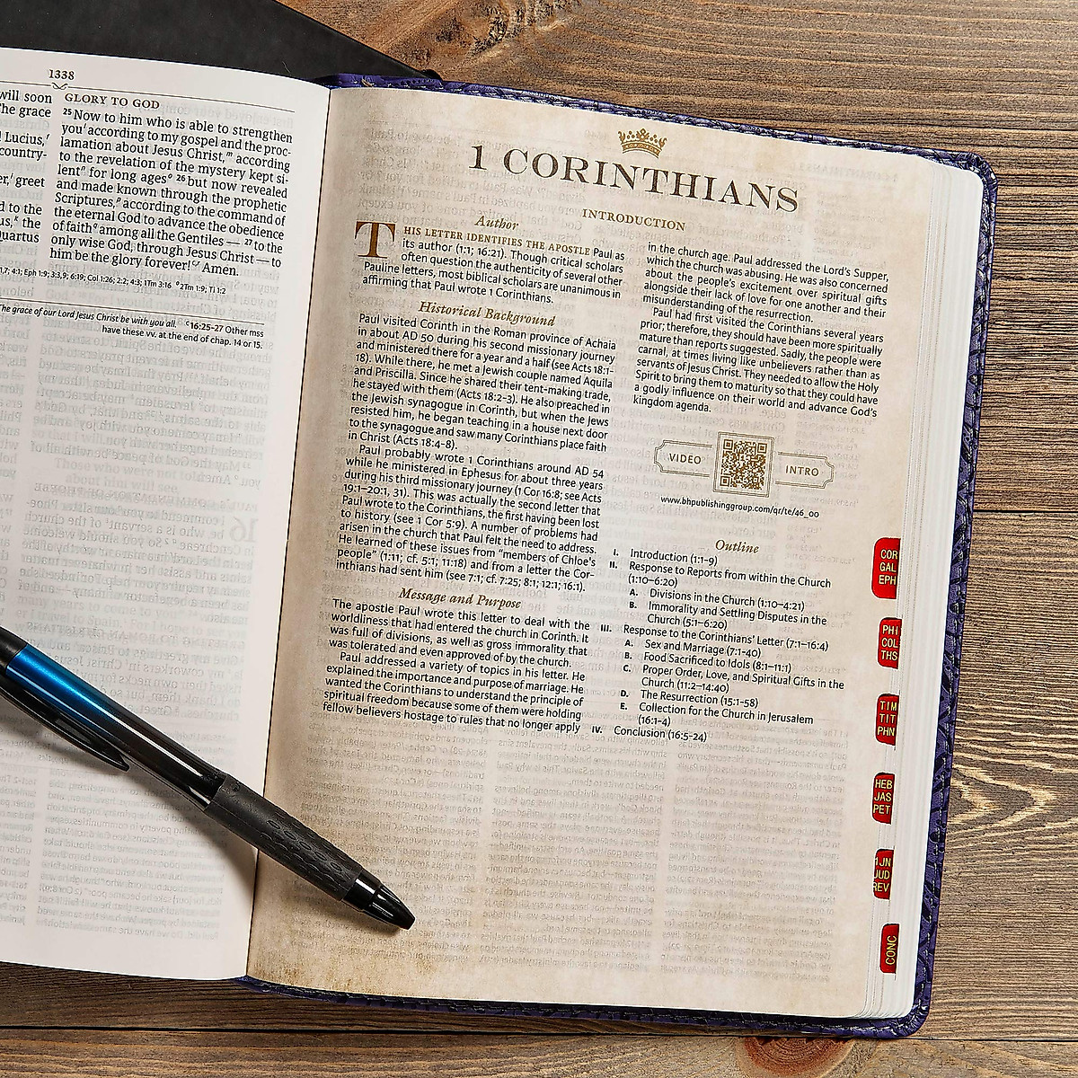 CSB Tony Evans Study Bible, Purple LeatherTouch, Indexed, Black Letter, Study Notes and Commentary, Articles, Videos, Charts, Easy-to-Read Bible Serif Type