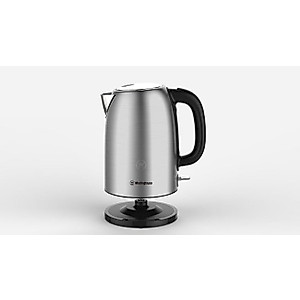 Westinghouse 220 Volt Kettle - Cordless - 1.7 Liter - Stainless Steel - Bundle With Dynastar 220 Volts 240 Volts (Not For USE IN USA)