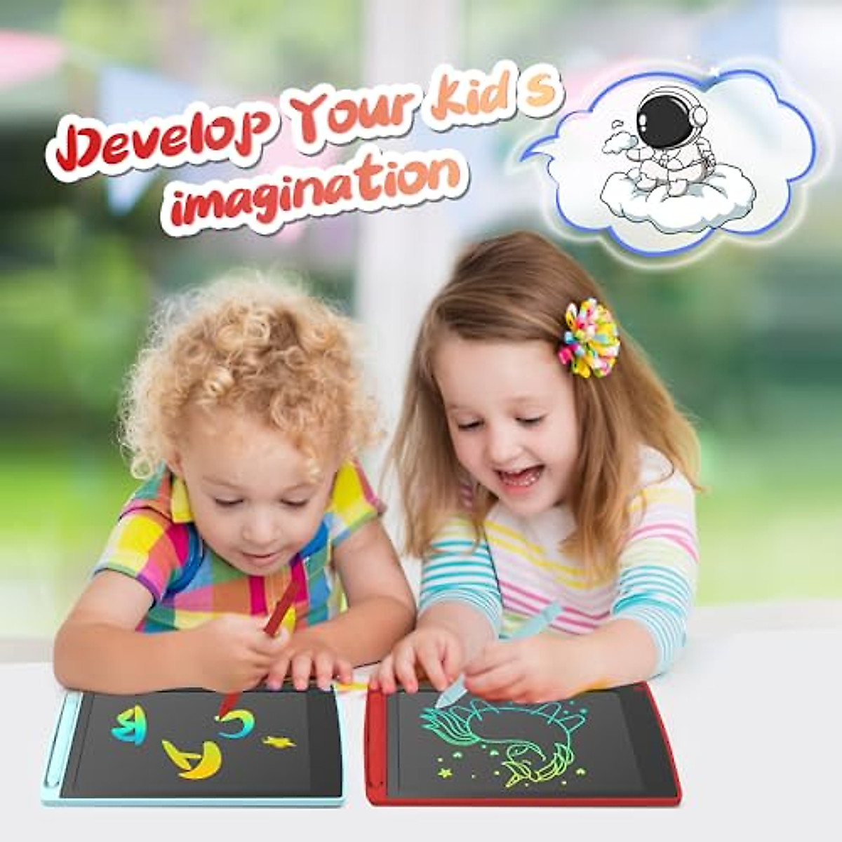 2 Pack LCD Writing Tablet Random Shipment Doodle Board for Kids with 2 Bag, Electronic Drawing Tablet Drawing Pads, LEYAOYAO Learning Toddler Toy - Gift for 3-6 Years Old Boy Girl
