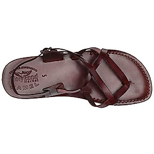 Holy Land Market Unisex Genuine Leather Biblical Sandals - Jesus -Yashua Style III - European 43