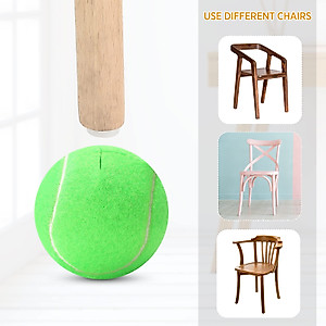 Macarrie 16 Pieces Precut Tennis Balls for Chairs Tennis Ball Chairs Foot Covers Tennis Balls for Furniture Leg for Classroom Floor Protection Chair Desk Legs Coverings (Light Green)