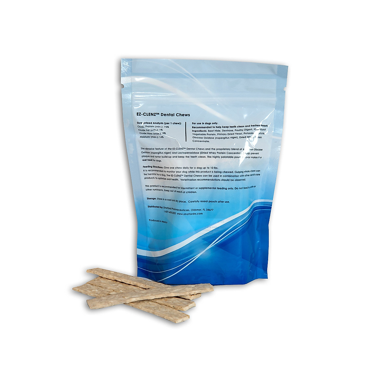 Spring Pet Dual Enzyme Action Beef Hide Dental Chews (Small) for Dogs Weighing Up to 10 Pounds 30 Count