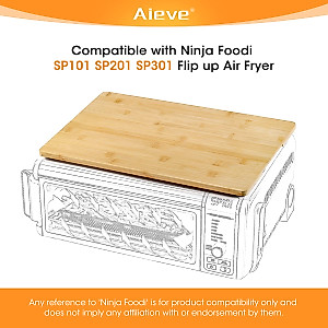 Aieve Air Fryer Oven Liner, Heat Resistant Cutting Board, Air Fryer Accessories Compatible with Ninja Foodie SP101 SP201 SP301