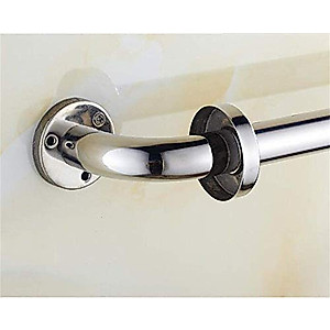 XHALERY Shower Aids,Safety Grab Rails,Bathroom Support Handle,Pure 304 Stainless Steel Bathtub Armrest,Bathtub,Toilet, Bathroom,Kitchen,Stairway Handrail (Color : Silver, Size : 55CM)