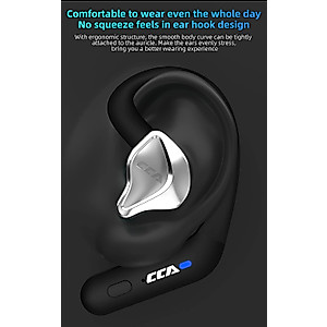 CCA BTX Bluetooth 5.2 Module IEM Bluetooth Adapter with Mic Waterproof Ear Hook Extra Long Battery Life Bluetooth Cable for ​KZ ZS10 PRO/ZSN Pro X/ZSN PRO/ZSN/AS16/ZAX/DQ6 CA16 /C12/CRA(C pin)