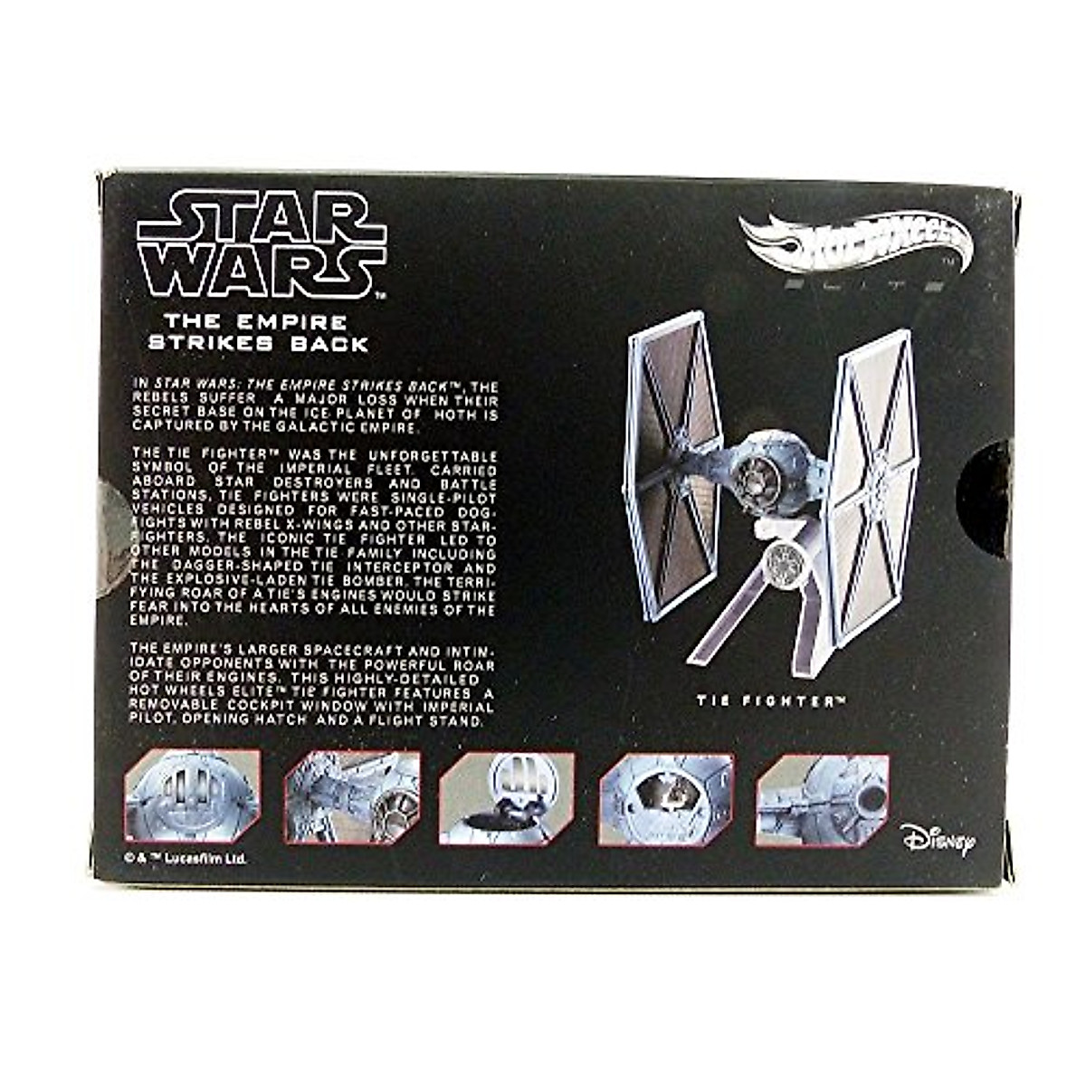 Hot Wheels Elite Star Wars Episode V: The Empire Strikes Back TIE Fighter Starship Die-cast Vehicle