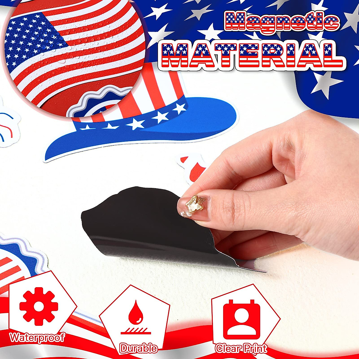 12 Pieces Patriotic Magnets Flag Day Magnets Memorial Day Decoration American Flag Car Refrigerator Magnets Medal Shield Magnets Statue of Liberty Magnet for 4th of July Independence Day Home Decor