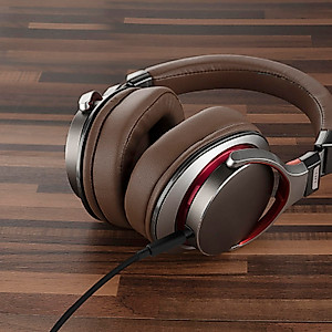 Geekria Audio Cable with Mic Compatible with ATH-M50xBT2 ATH-SR5, Pioneer SE-MS7BT Headphones Cable, 1/8" (3.5mm) to 3.5mm Replacement Stereo Cord with Inline Microphone (4ft/1.2m)