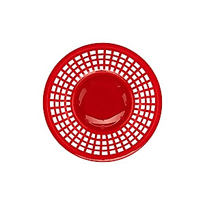 G.E.T. RB-820-R Round Serving / Bread Basket, 8", Red (Set of 12)
