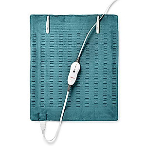 Sunbeam Heating Pad for Back, Neck, and Shoulder Pain Relief with Auto Shut Off, XXL Large 20 x 24", Teal