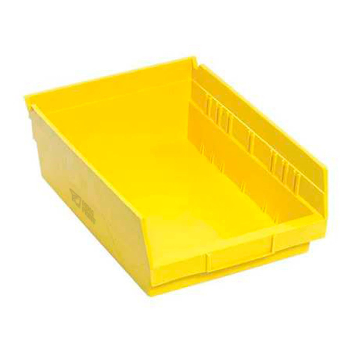 MDMprint Shelf Storage Bin, Yellow, Polypropylene, 11 5/8 in L x 8 3/8 in W x 4 in H, 50 lb Load Capacity