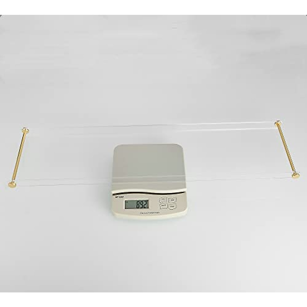 Bathtub Tray Tub Rack - Clear Acrylic Tray Tub Shelf with Gold Rails to Hold Book, Phone, Candle, Wine & Tablet - Waterproof Caddy Bathroom Accessories, Luxury Gifts for Women, Beelee BA0011G