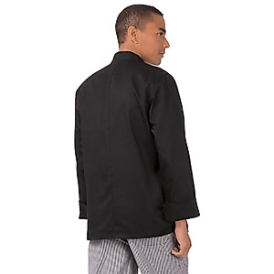 Chef Works Unisex Bastille Chef Coat, Black, Medium