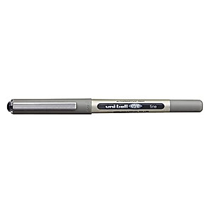 uni-ball UB-157 Eye Rollerball Pens. Premium Fine 0.7mm Ballpoint Tip for Super Smooth Handwriting, Drawing, Art, Crafts and Colouring. Fade and Water Resistant Liquid Uni Super Ink. Box of 12 Black