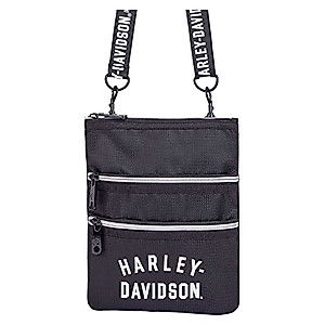 Harley-Davidson Women's Rubber H-D Crossbody Sling Purse - Black/Off White