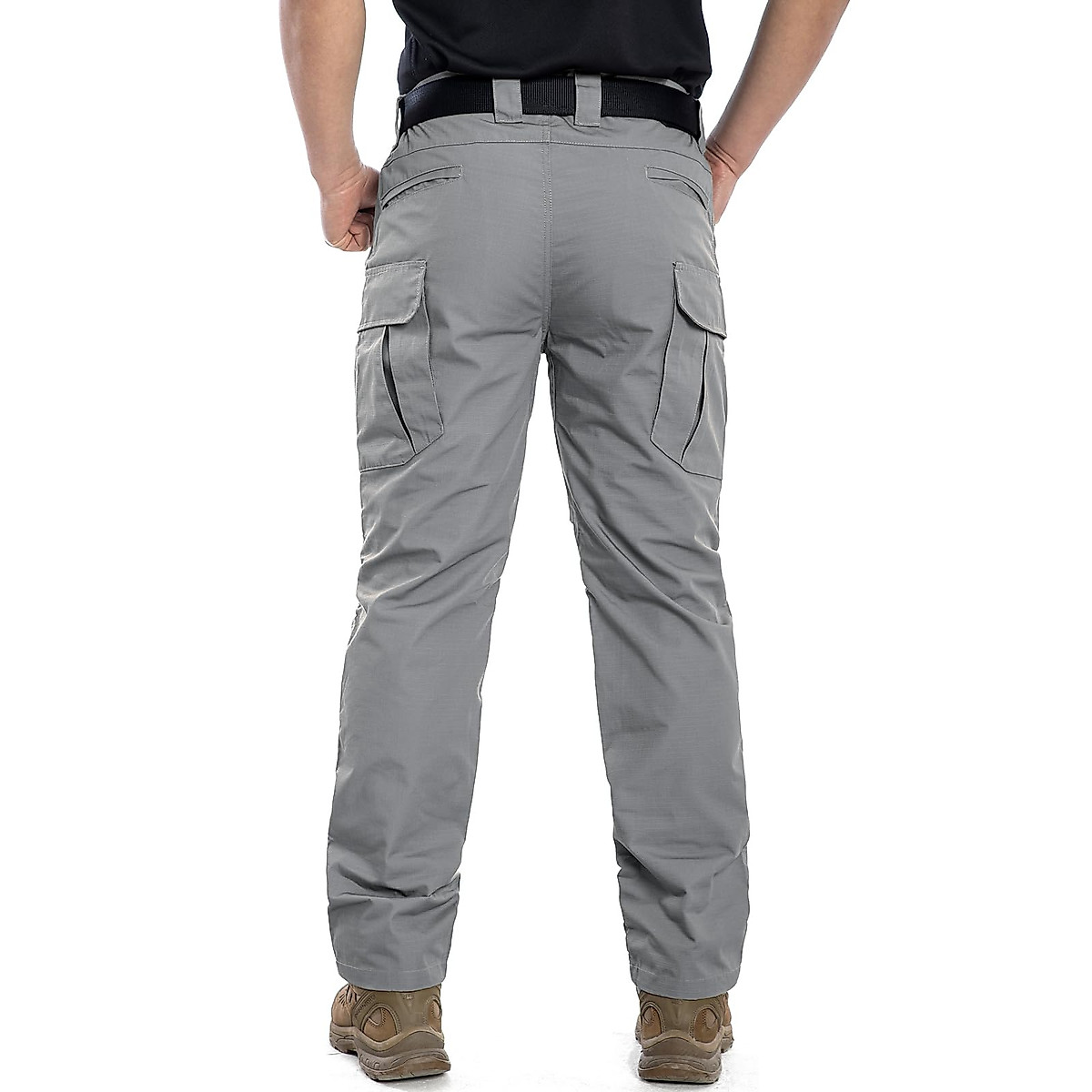 NAVEKULL Men's Outdoor Tactical Pants Rip Stop Lightweight Waterproof Military Combat Cargo Work Hiking Pants