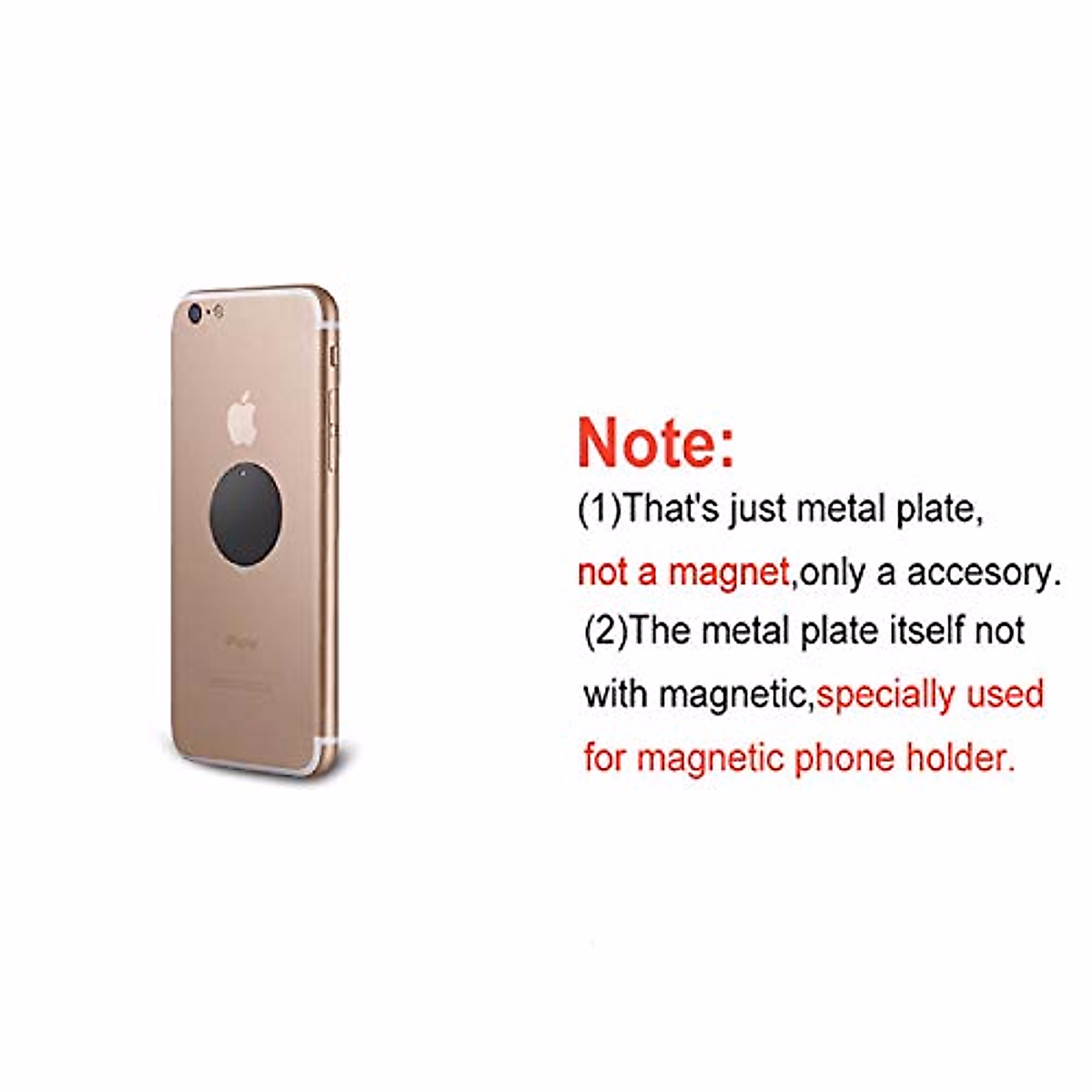 Mount Metal Plate（12Pack） for Magnetic Car Mount Phone Holder with Full Adhesive for Phone Magnet, Magnetic Mount, Car Mount Magnet-12X Round (Black)