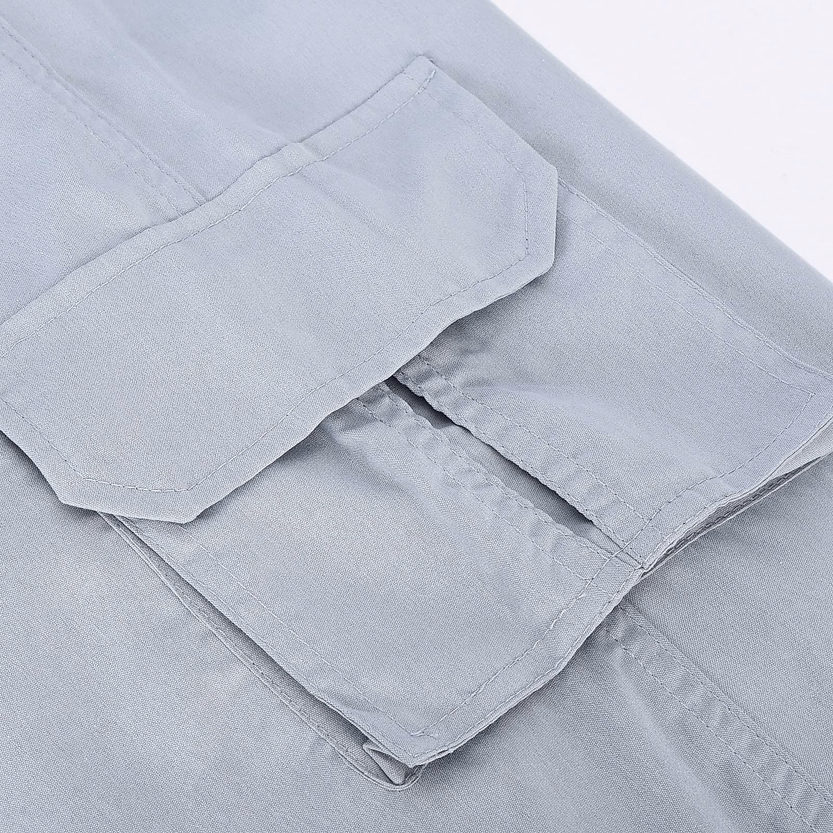 Lastesso Womens Trousers Women's Loose Straight Leg Cargo Pants Mid Rise Solid Palazzo Pants Fashion Workout Combat Military Parachute Pants Womens Clothes Gray 4X