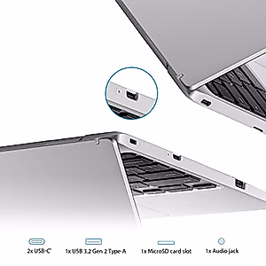 ASUS Chromebook CX1, 11.6" HD NanoEdge Display, Intel Celeron N4020 Processor, 64GB eMMC, 4GB RAM,Military Grade Standard  Chrome OS, Transparent Silver, CX1101CMA-DB44