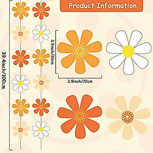 Daisy Groovy Boho Party Banners Daisy Garland Kit Daisy Hanging Swirl Daisy Party Supplies Decorations Daisy Paper Cutouts for One Two Birthday Baby Shower Party Home Classroom Favor Supplies Decor
