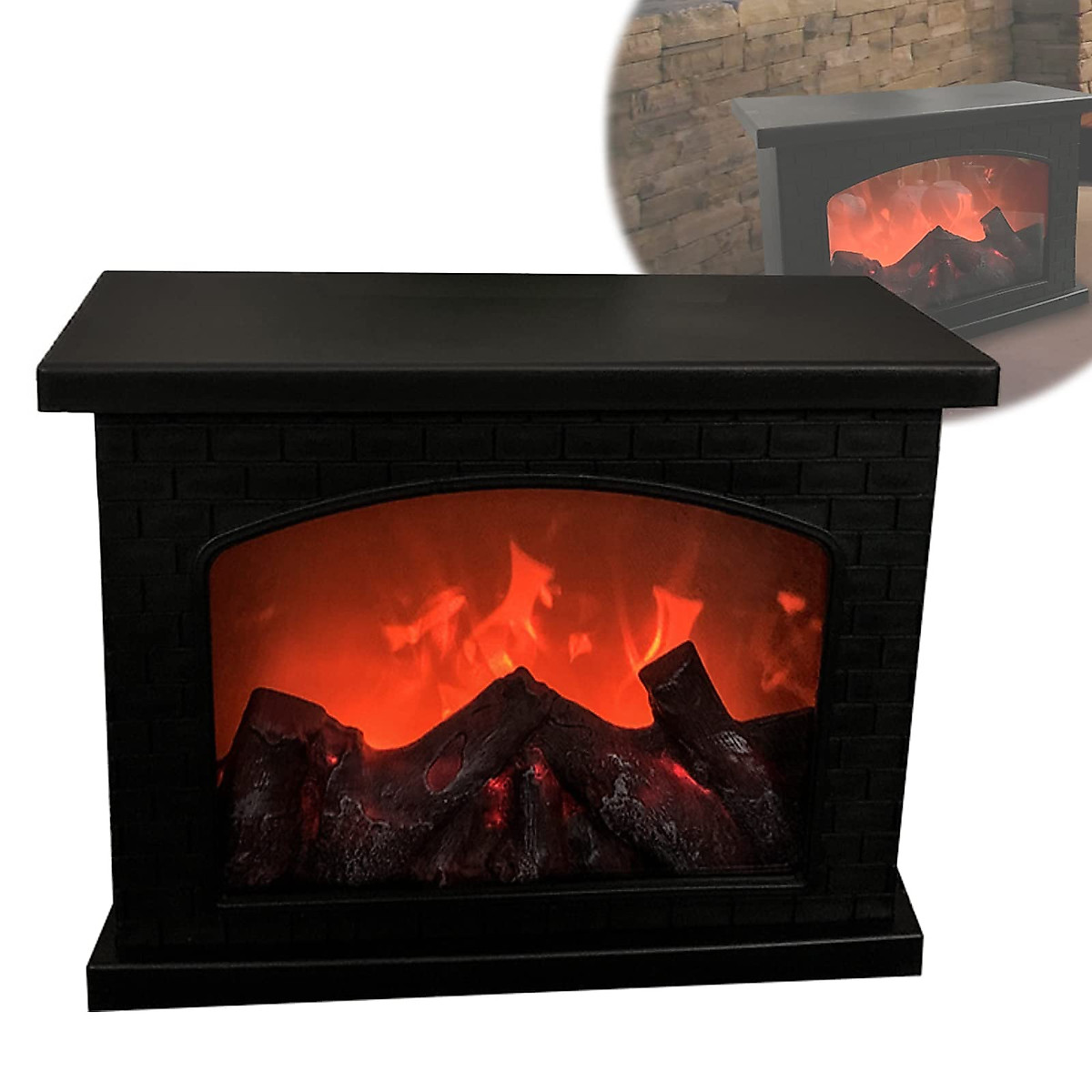 HRTX Waterproof Flame ​Led Camping Lantern, Home Christmas Lights, Metal Flickering Flame for Patio Garden Table Yard Halloween Christmas