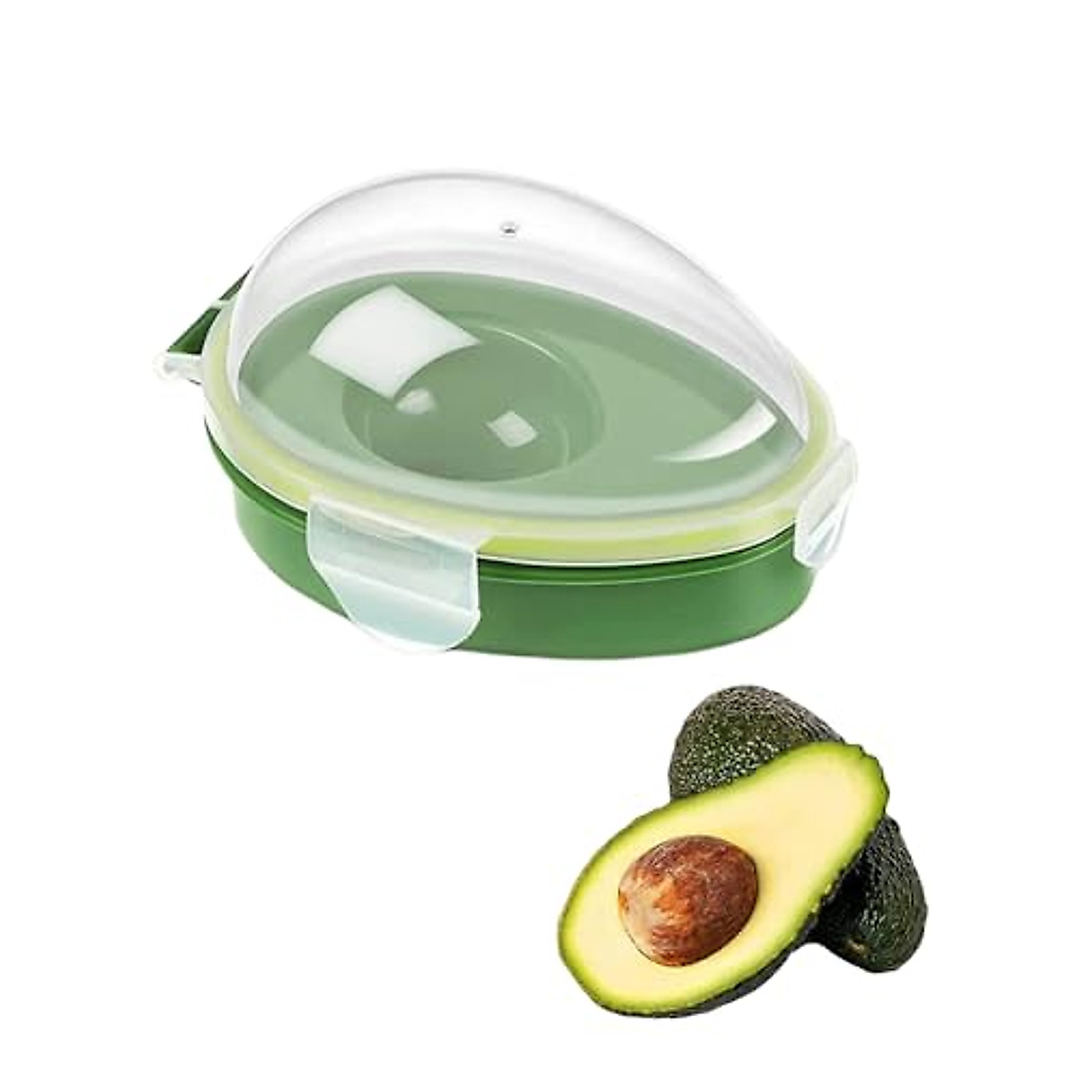 BAOYAO Avocado Saver Holder, Reusable Avocado Storage Food Crisper Storage Box Fruit Fresh Container Avocado Keeper Container to Keep Your Avocados Fresh(COLOR:green)
