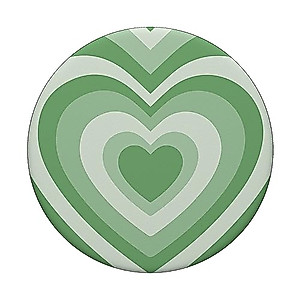 Cute Latte Lover Sage Green Coffee Heart Pastel Latte PopSockets Standard PopGrip