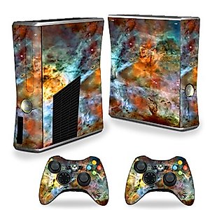 MightySkins Skin Compatible with X-Box 360 Xbox 360 S Console - Space Cloud | Protective, Durable, and Unique Vinyl Decal wrap Cover | Easy to Apply, Remove, and Change Styles | Made in The USA