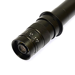 Metal Boom Stereo Microscope Camera Table Stand Holder 50mm Ring +180X Zoom C-Mount Lens (180X Zoom Lens)