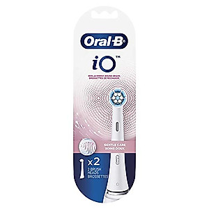 Oral-B iO Gentle Care Replacement Brush Heads, Electric toothbrush Brush Heads, White, 2 Count
