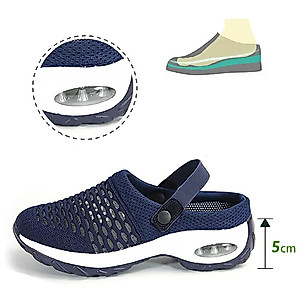 pearlzone Womens Water Shoes,Mesh Hiking Sandals Closed-Toe Beach Sandal Water Sandals for Sports Outdoor Pool Exercise (6,Black)