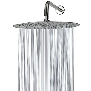 NearMoon Rain Shower Head, Ultra-Thin Design-Pressure Boosting, Awesome Some Experience, Large High Flow Stainless Steel Rainfall Shower Head (12 Inch, Brushed Nickel)