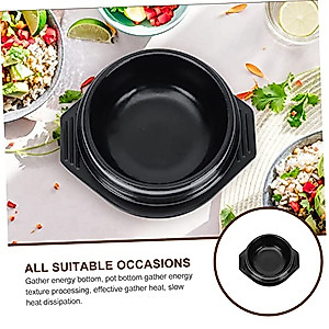 Operitacx 1 Set Stone Pot for Bibimbap Stainless Steel Stock Pot Soup Bowl with Lid Nonstick Cookware Hot Pot Casserole Korean Pot Korean Dolsot Bowls Ceramic Cookware Ceramic Kitchenware