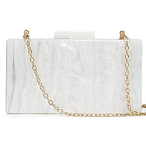 Mrs Clutch Purse Women Evening Bag Handbag for Bride Party White