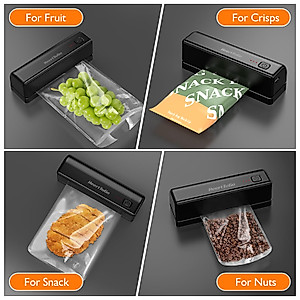 HEERTTOGO Heating Sealer, Mini Sealer Machine Rechargeable 3000mAh, Heating Quick Sealer for Food Bag, Chips and Snacks Bags Freshness, Portable item for Kitchen, Picnic, Gift for Family, Friends