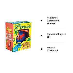 MOLLYBEE KIDS Toddler Action Cards Animal Moves and Sounds, Gifts for Ages 2+